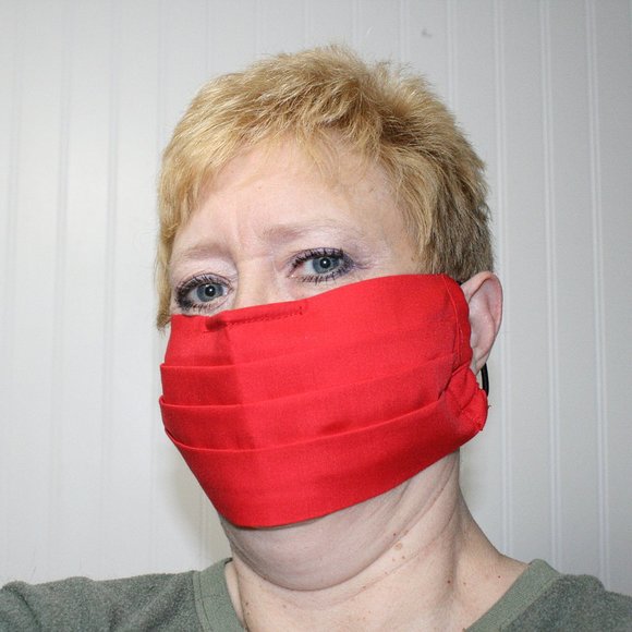 Hand Crafted | Accessories | Handmade Kids Red Face Mask With Pocket ...